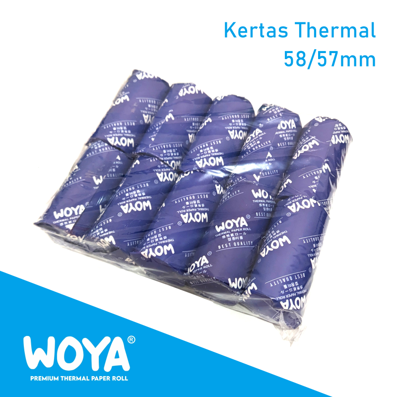 Jual Kertas Thermal WOYA 57mm / Thermal Printer Paper (10pcs) | Shopee ...