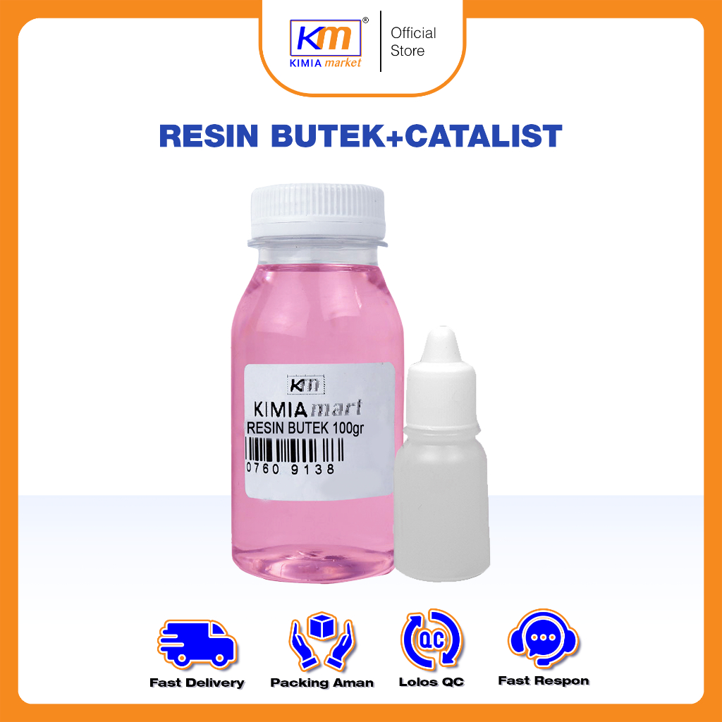 Jual Resin butek 100gr + Catalis 10ml / Resin Merah Kecil plus katalis ...