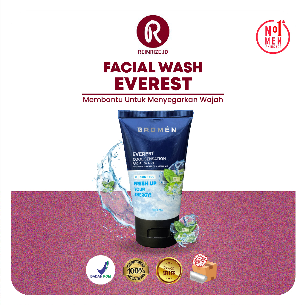 Jual BROMEN VEREST FACIAL WASH _ Sabun Cuci Muka Cowo Mencerahkan Wajah ...