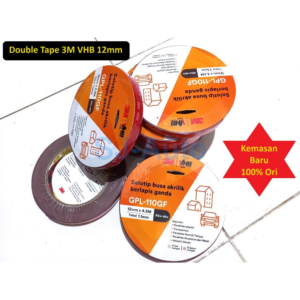 Jual [Promo Khusus Shopee] Original Double Tape 3M VHB merah 12mm x 4.5 ...