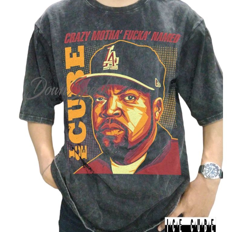 Jual Ice Cube Rapper Vintage Wash 90s T-shirt/Kaos Musik Rapper Legend ...