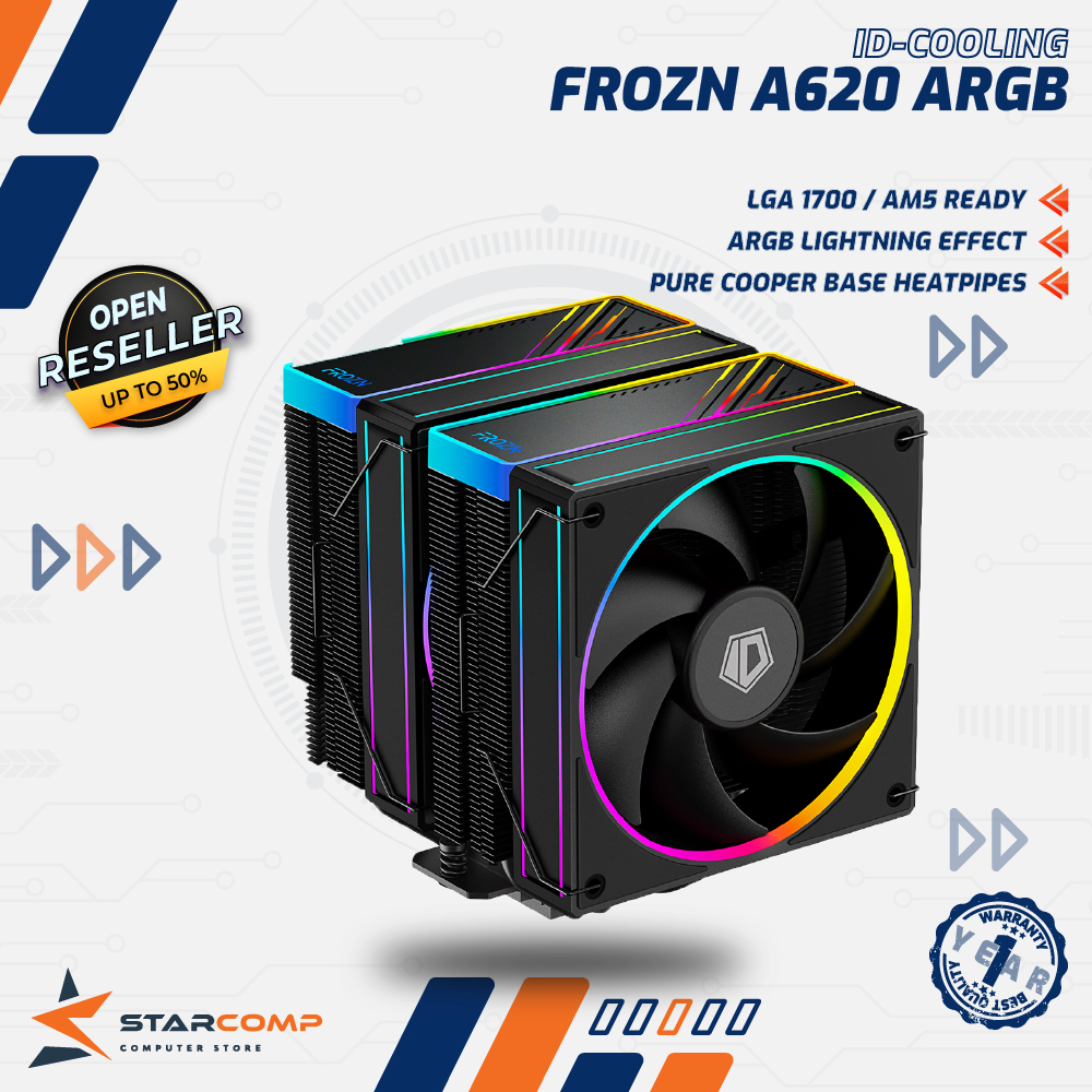 Jual ID-COOLING FROZN A620 ARGB Black / White CPU Cooler Dual Tower A ...