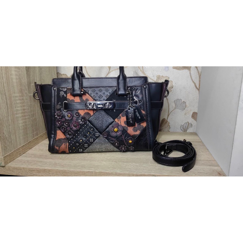Jual Coach Swagger 27 Embellished Canyon Quilt Floral Rivets Leather ...