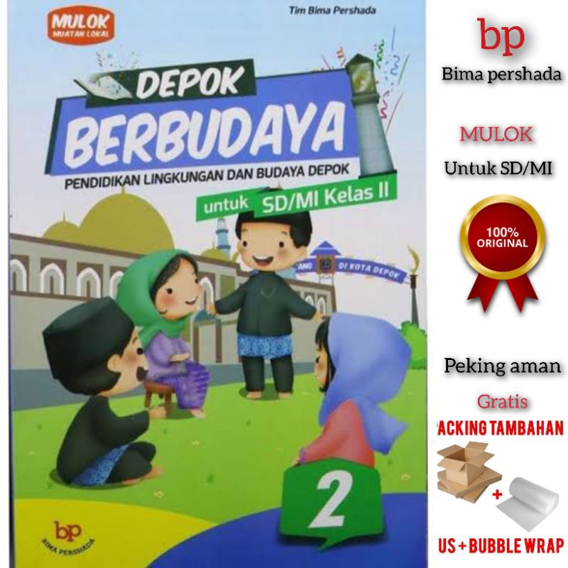 Jual Buku Mulok Depok berbudaya kelas 2 SD/MI Bima pershada | Shopee ...