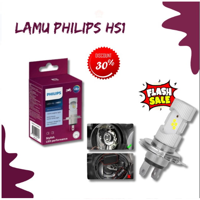 Jual Lampu Depan Motor LED PHILIPS HS1 Sisi LED-HL M5 HS1 ORIGNAL 100% ...