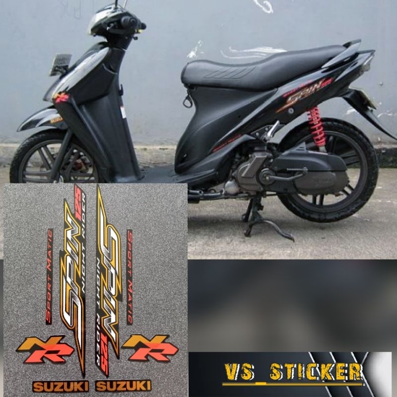 Jual STRIPING LIST STANDART MOTOR SUZUKI SPIN 125 NR 2007 2008 HITAM ...