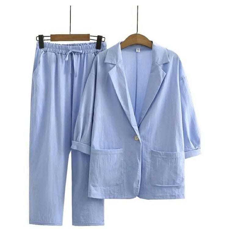 Jual SEYHU SET 2IN1 /SETELAN WANITA KOREAN STYLE CRINKLE AIRFLOW BLAZER ...