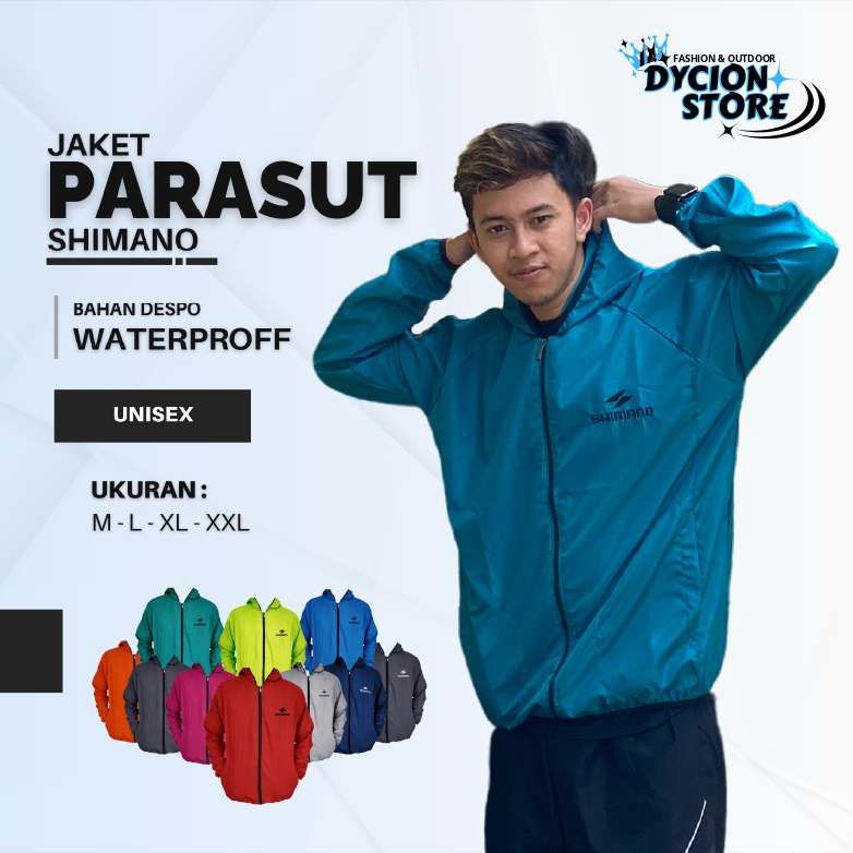 Jual Jaket Parasut Waterproof Shimano Jaket Sauna Jogging Running ...