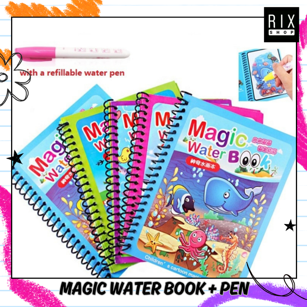 Jual Buku Mewarnai Ajaib / Magical Waterbook - Magic Water Book With ...