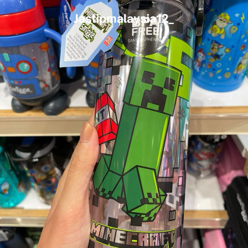 Jual SMIGGLE MINECRAFT Drink Up Plastic Bottle 650ML | Shopee Indonesia