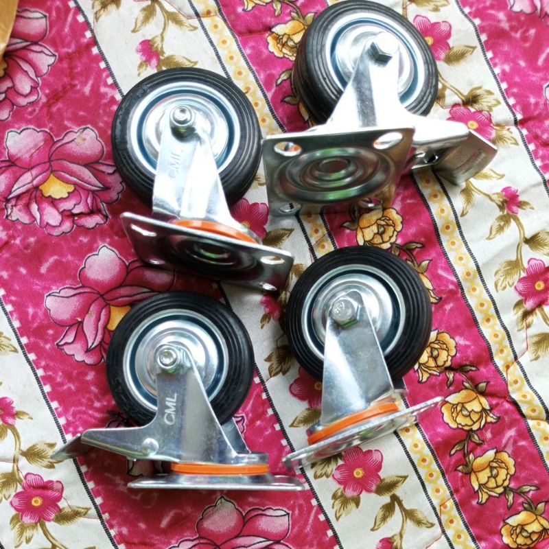Jual Kaki Roda troli tidak pakai rem ukuran 3 inch | Shopee Indonesia
