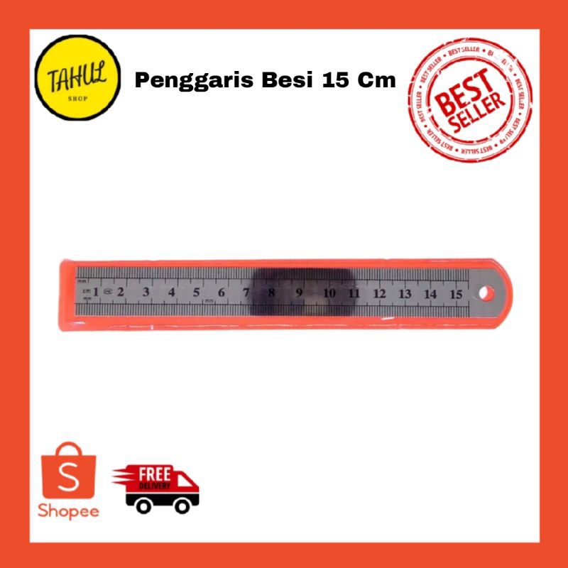 Jual Penggaris Besi (Stainless) 15 cm | Shopee Indonesia