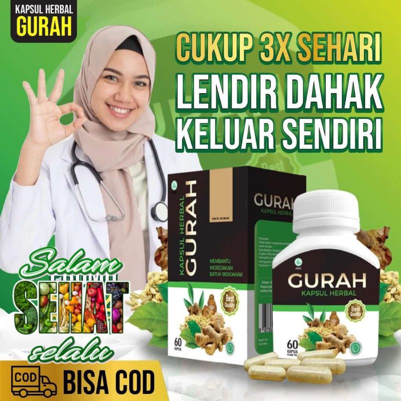 Jual kapsul gurah herbal ikhtiar sehat paru paru dan batuk 60 kapsul ...