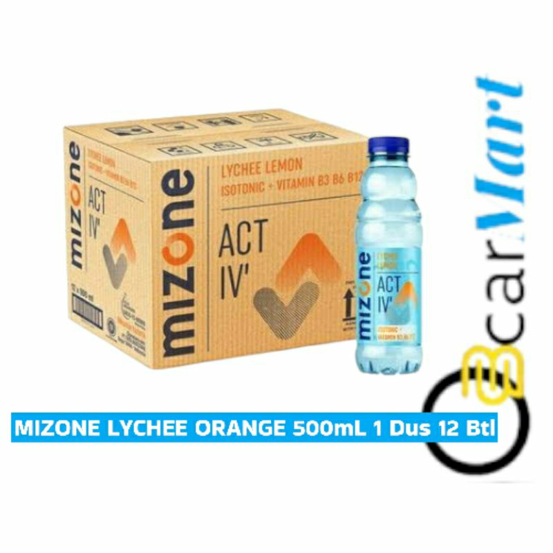 Jual MIZONE Lychee Lemon 500ml 1 Dus 12 Botol Minuman Isotonik Energi ...