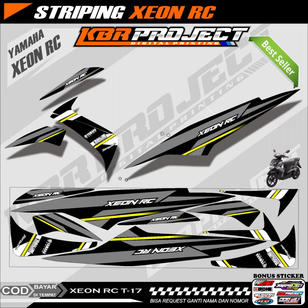 Jual XEON RC STIKER STRIPING PREMIUM MOTOR KEREN LIS VARIASI XEON RC ...