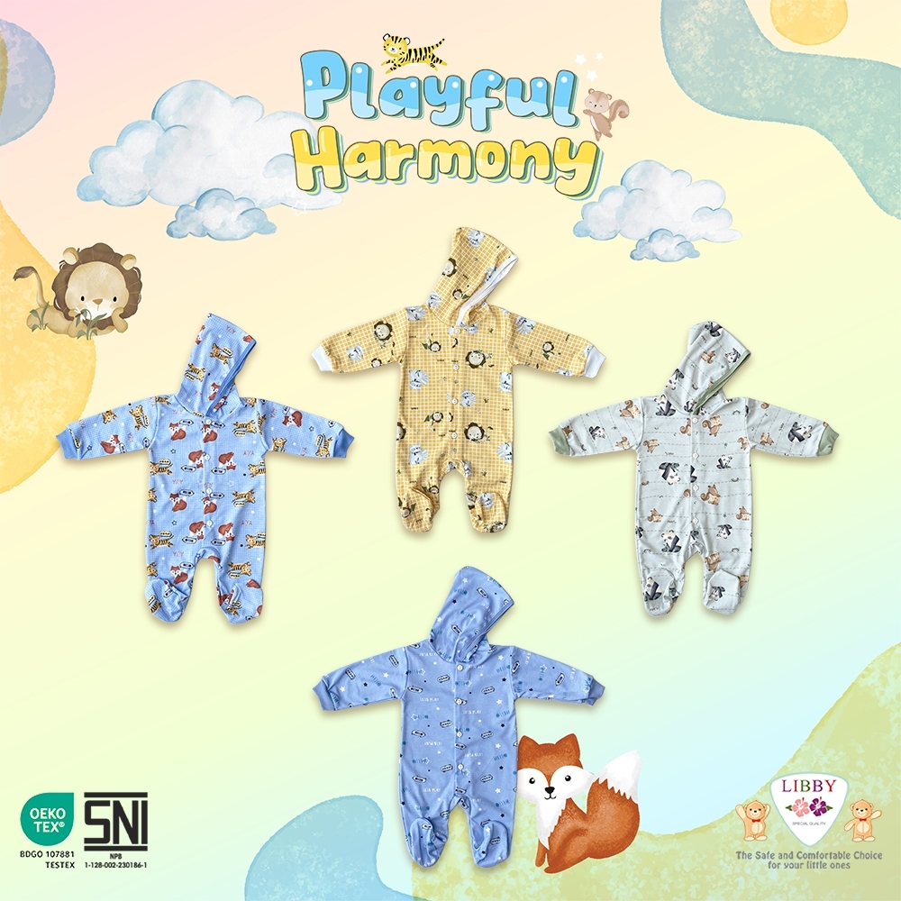 Jual LIBBY Slipsuit New Born Buka Kaki (3pcs) RANDOM | Shopee Indonesia