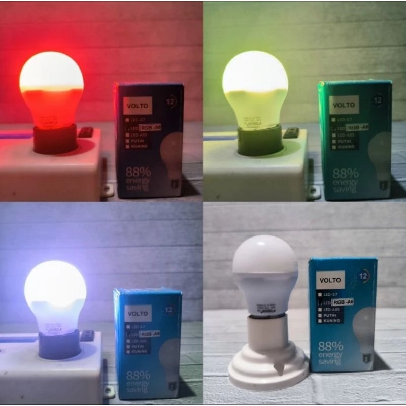 Jual LAMPU LED RGB 5 WATT WARNA WARNI BISA DIATUR WARNA LAMPU VOLTO SNI ...