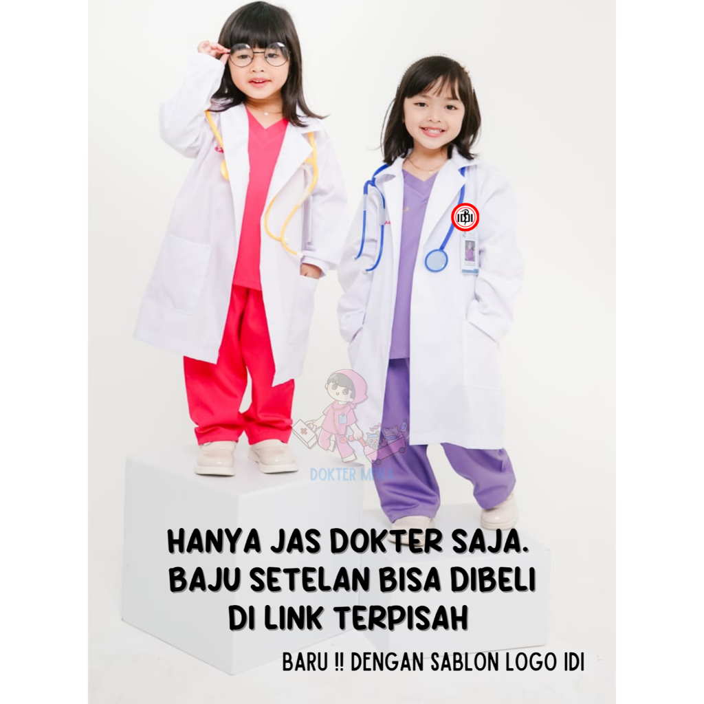 Jual PO Pre Order Baju Kostum Jas Dokter Anak (Snelli) Jas Lab Putih ...