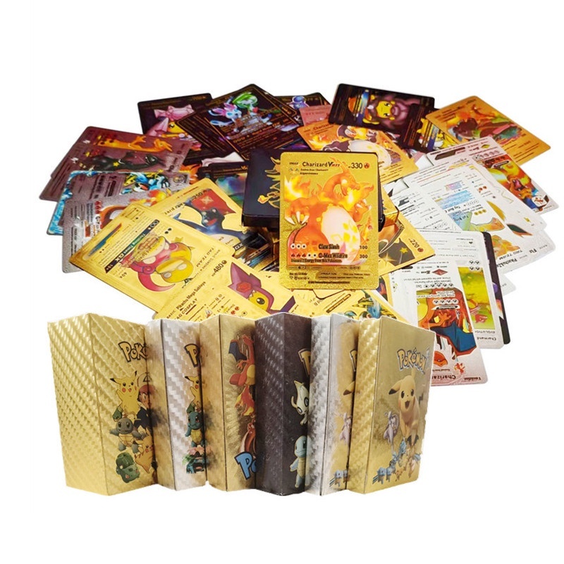 Jual Kartu Pokemon Black Gold Silver Pok Mon Charizard Versi Inggris Untuk Koleksi Anak Kartu ...