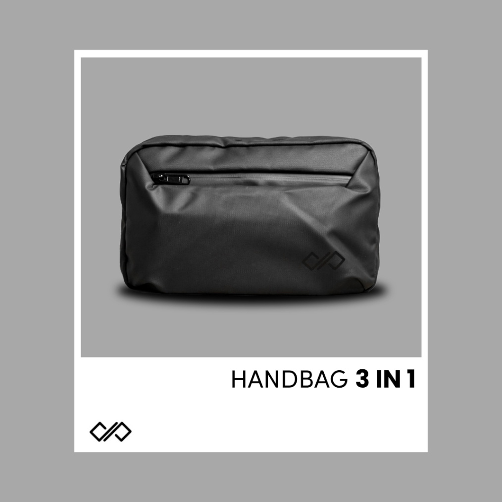 Jual Model Terkini Infinit Handbag 3 in 1 tas hitam pria multifungsi ...
