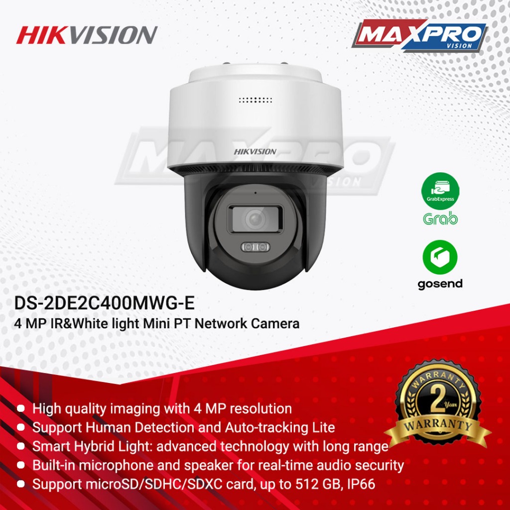 Jual DS-2DE2C400MWG-E - HIKVISION IP 4MP MINI PT SMART HYBRID LIGHT AUDIO | Shopee Indonesia