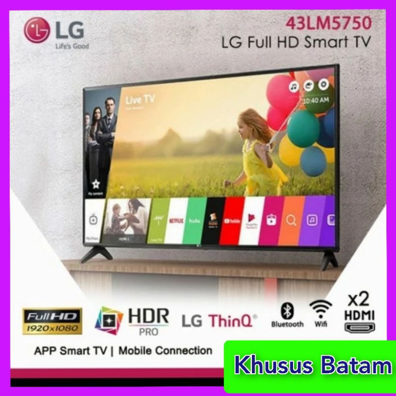Jual SMART TV LG 43LM5750 FULL HD 43"INCH GARANSI RESMI (KHUSUS BATAM) | Shopee Indonesia