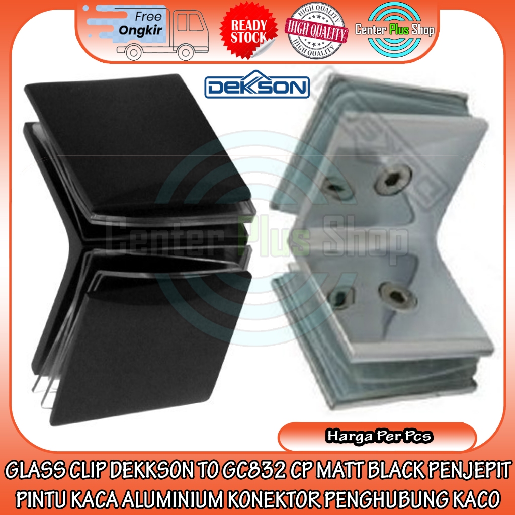 Jual Glass Clip Dekkson To Gc832 Cp Matt Black Penjepit Pintu Kaca ...