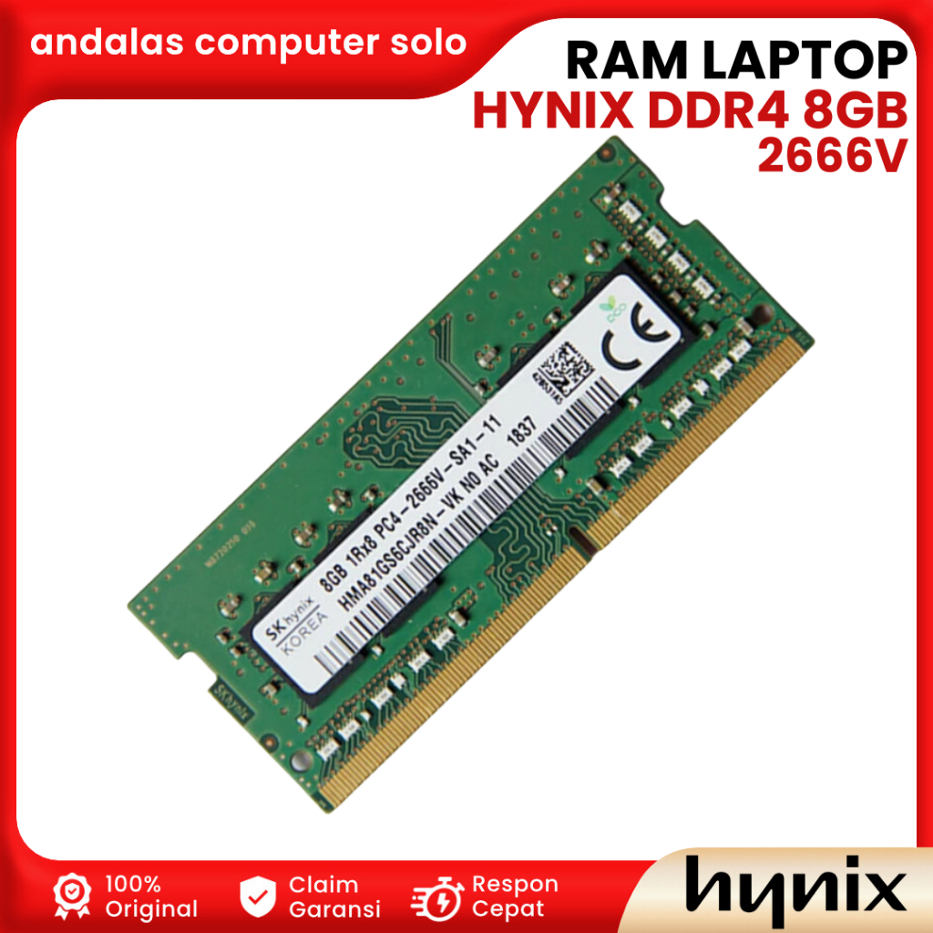Jual RAM MEMORY LAPTOP NOTEBOOK HYNIX DDR4 8GB 2666V SODIMM | Shopee ...