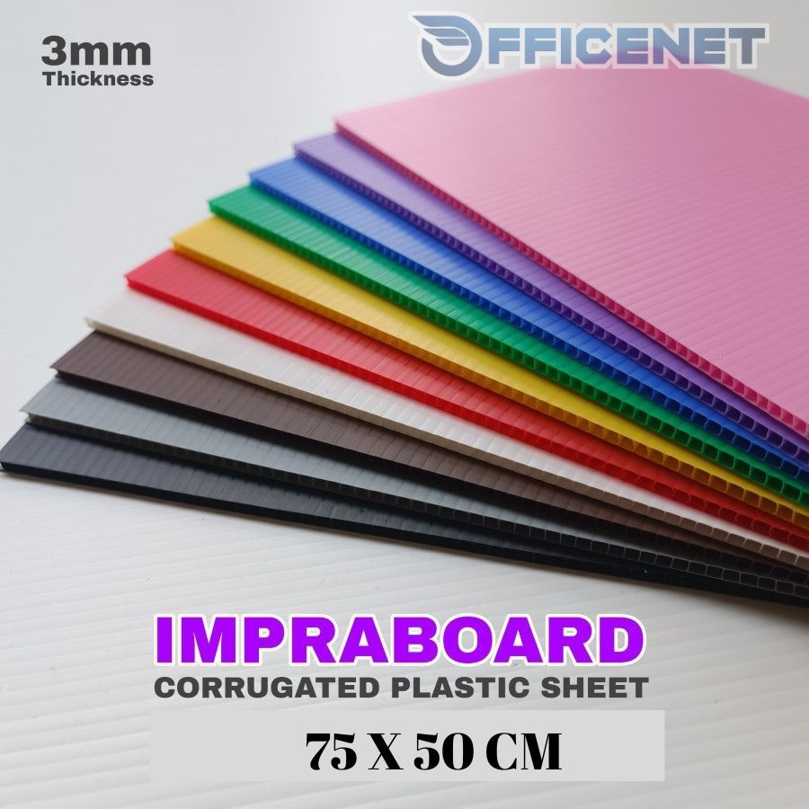 Jual IMPRABOARD INFRABOARD KARTON PLASTIK LEMBARAN TEBAL 3MM 50 x 75 cm ...