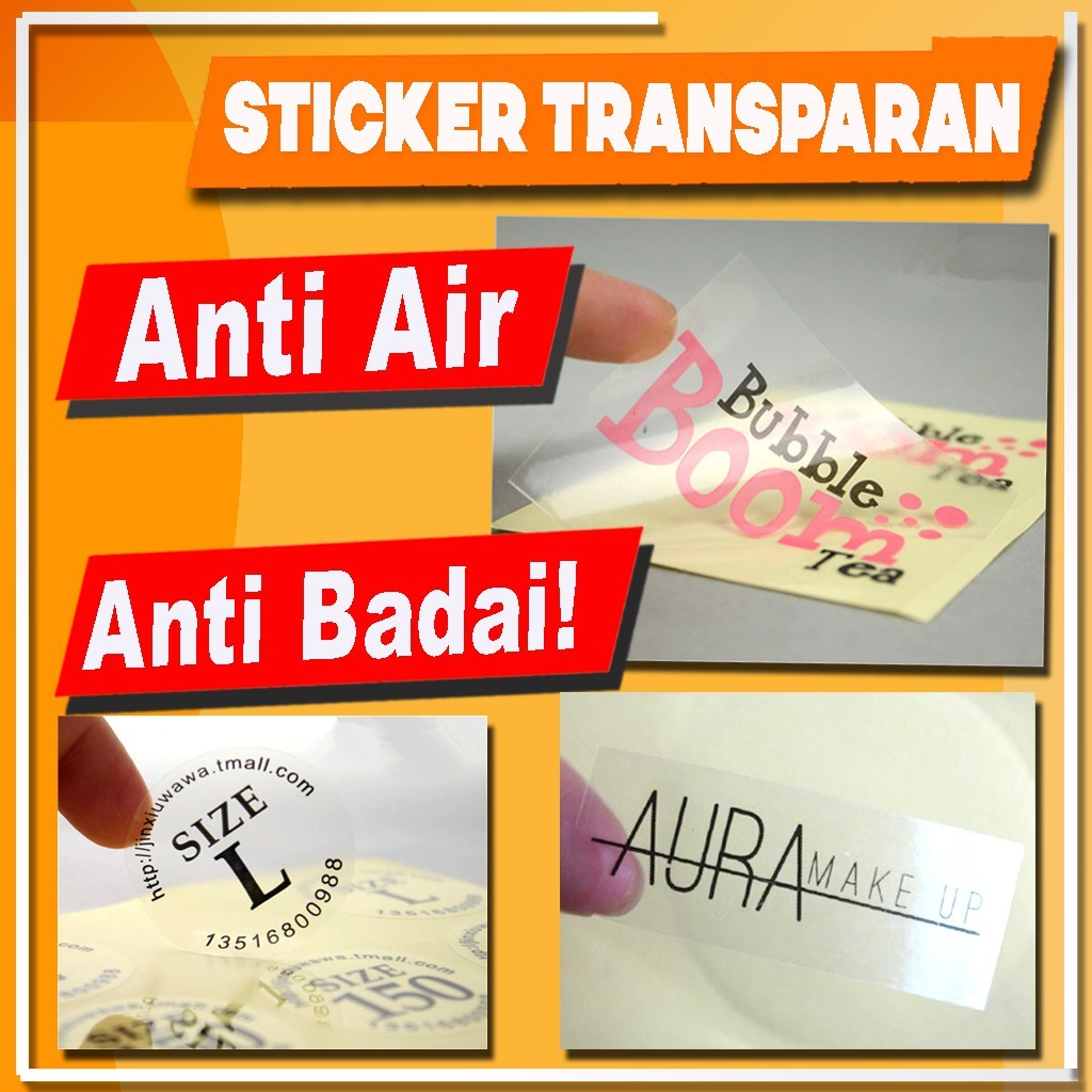 Jual Sticker Transparan Custom - Cetak Stiker Transparan Tahan Air ...