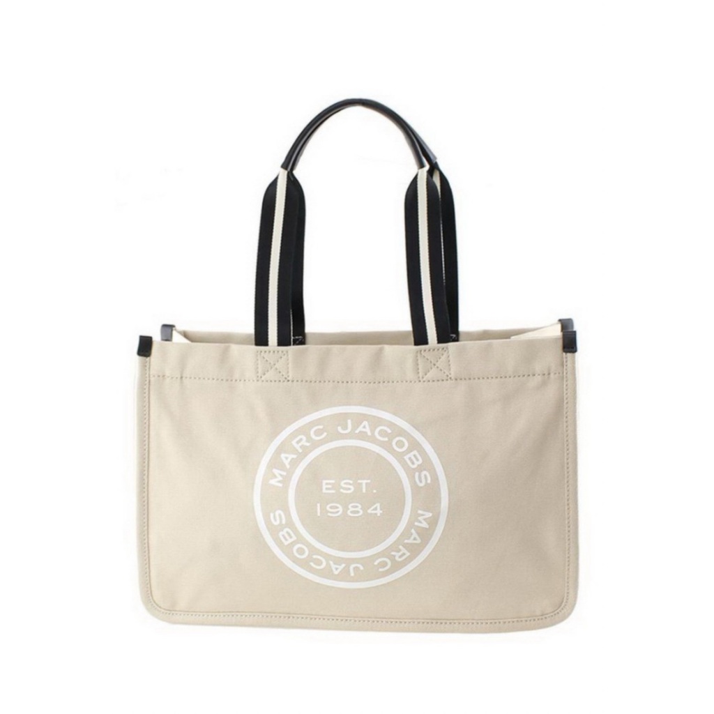 Jual MARC JACOBS Signet Canvas Tote Large Beige | Shopee Indonesia