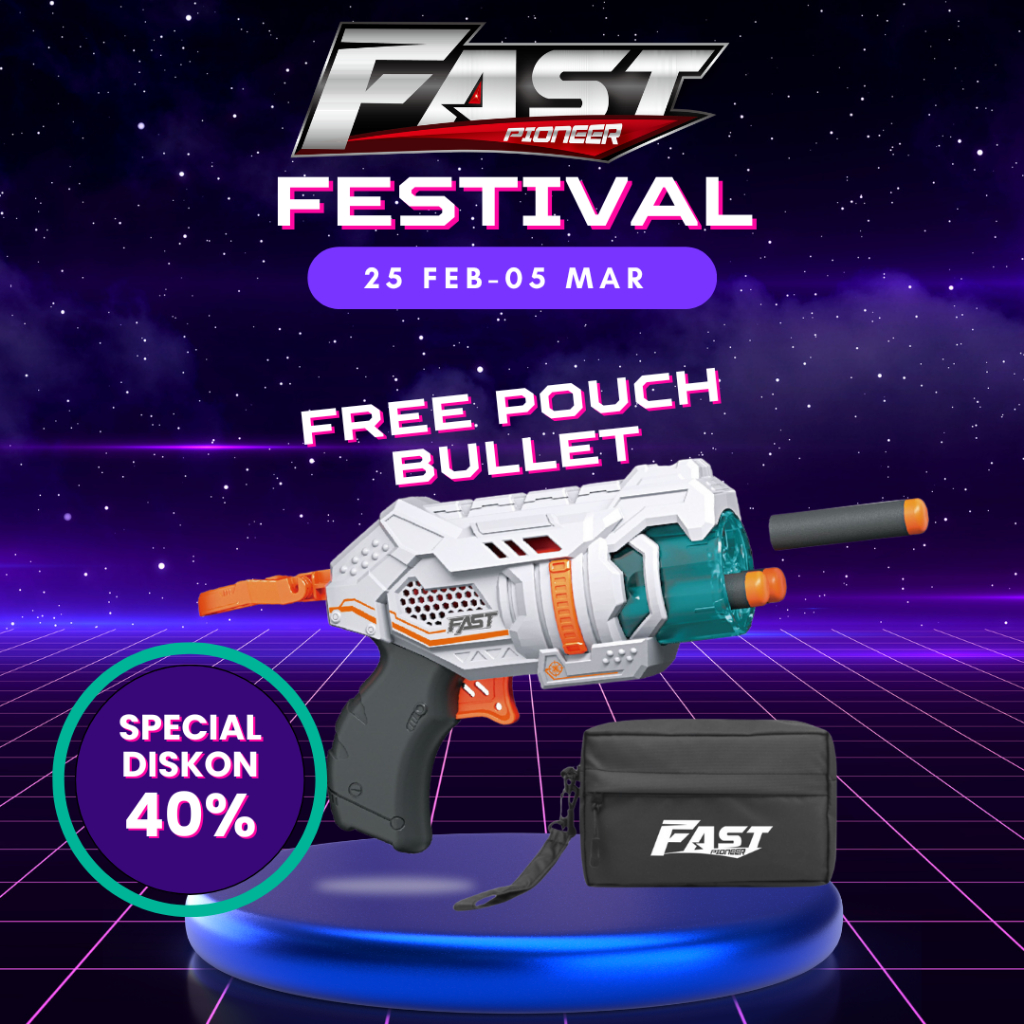Jual Fast Pioneer Manual Soft Bullet Gun Toy / Mini Glock 4darts ...