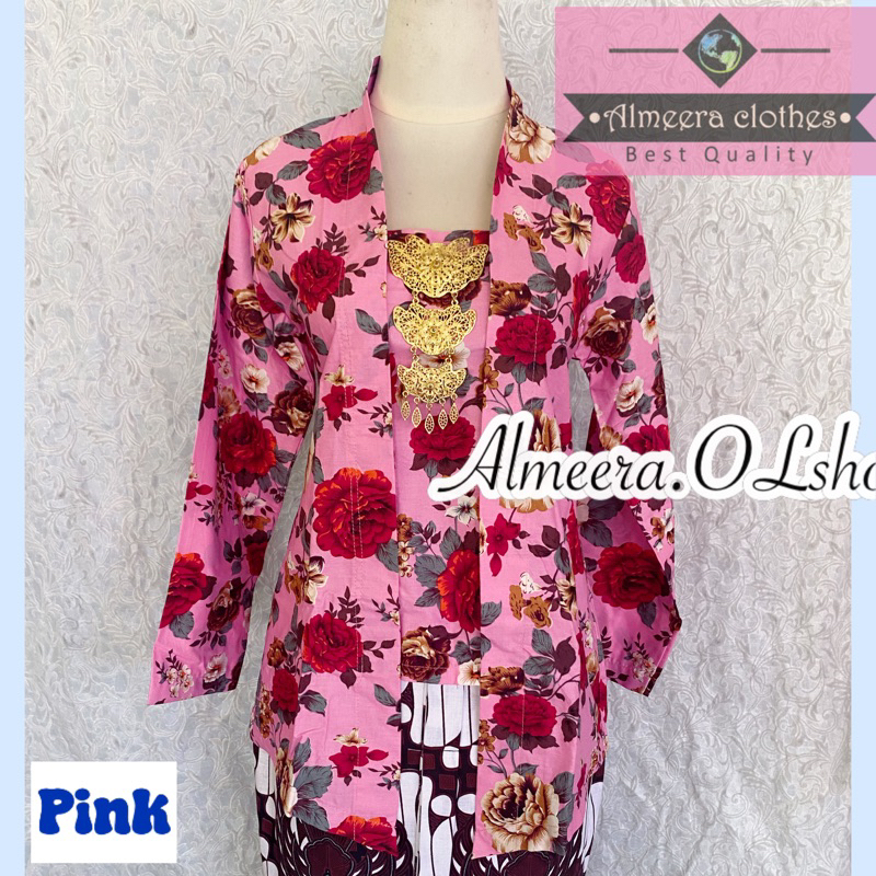 Jual kebaya kembang / kebaya bunga kutubaru bahan katun | Shopee Indonesia