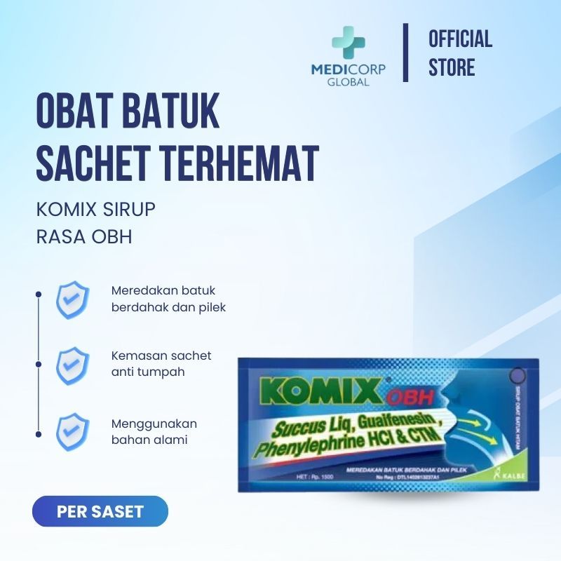 Jual [MEDICORP] Komix OBH sirup obat batuk pilek flu masuk angin per ...