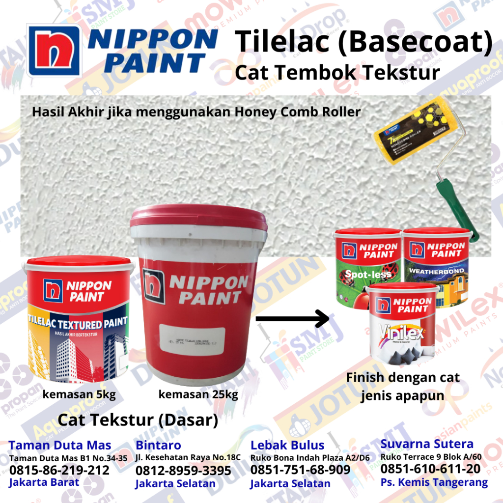 Jual TILELAC TEXTURED PAINT-25KG- CAT INTERMEDIATE TEKSTUR NIPPON PAINT ...