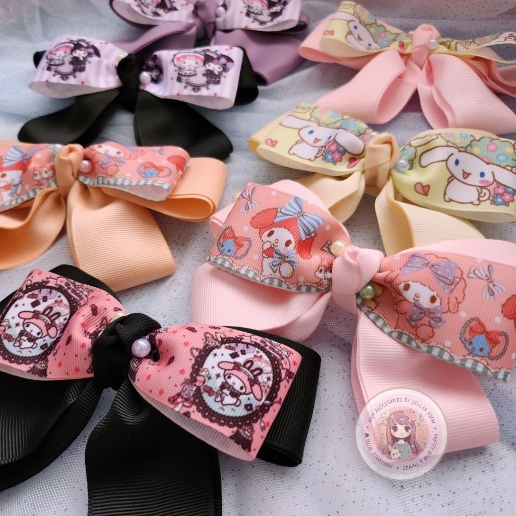 Jual Handmade Sanrio Bow Jepit rambut pita besar sanrio (CELLAS ROOM ...