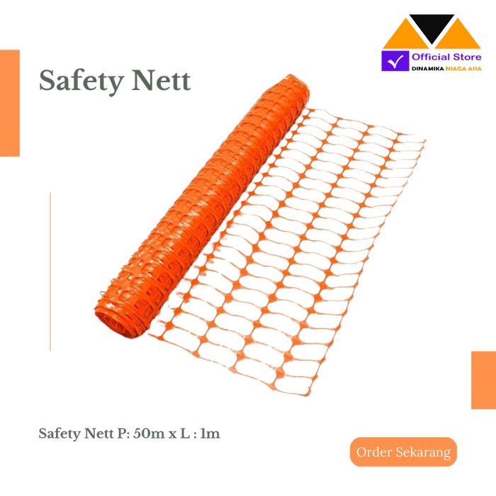 Jual Jaring Proyek / Safety Net P : 50 m x L : 1 m - Orange | Shopee ...