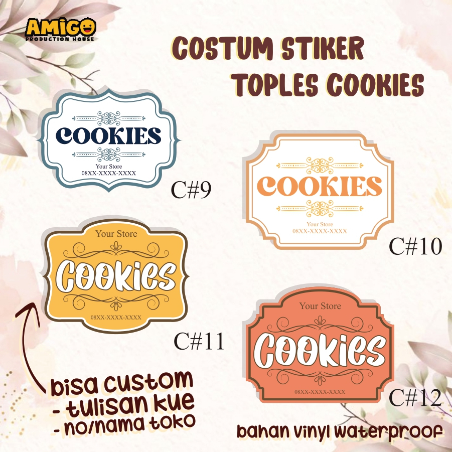 Jual sticker toples kue kering lebaran sticker idul fitri cookies ...