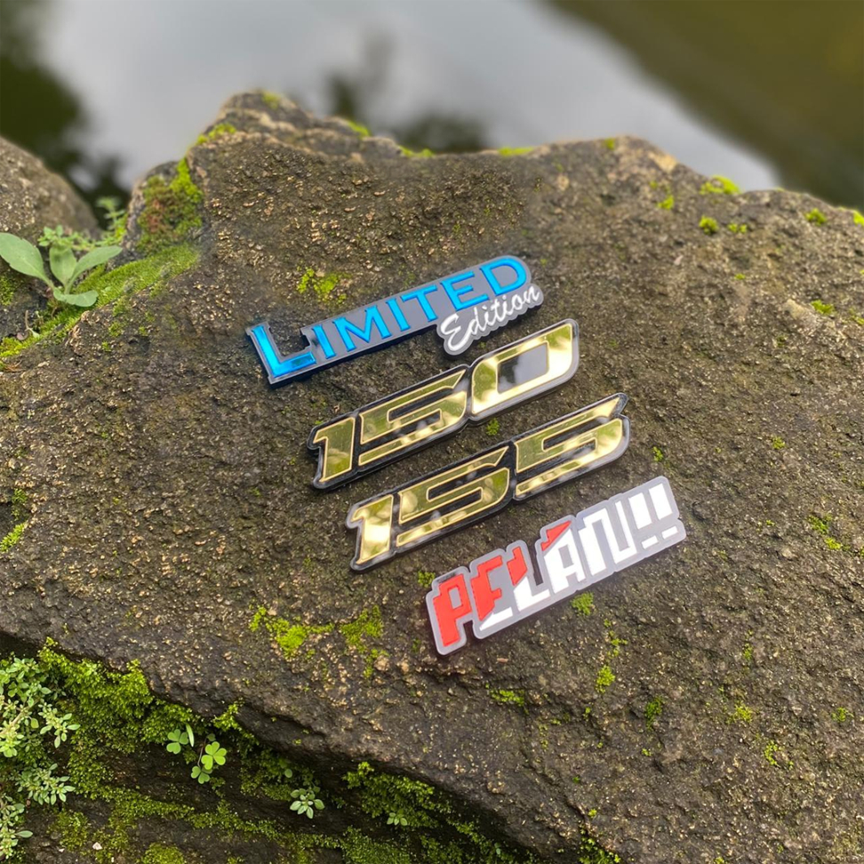 Jual Emblem Motor Text HURUF dan ANGKA Akrilik Timbul 3D | Shopee Indonesia