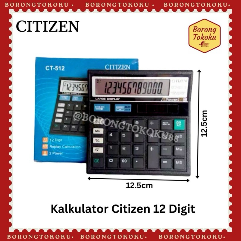 Jual Kalkulator CT-512 / Kalkulator 512 12 digit 2 power | Shopee Indonesia