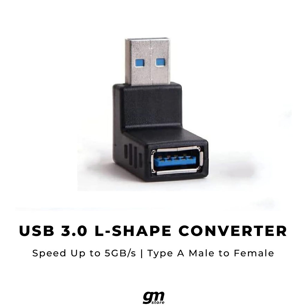 Jual Converter Cable Konverter USB 3.0 Type A L Shape Male to Female ...