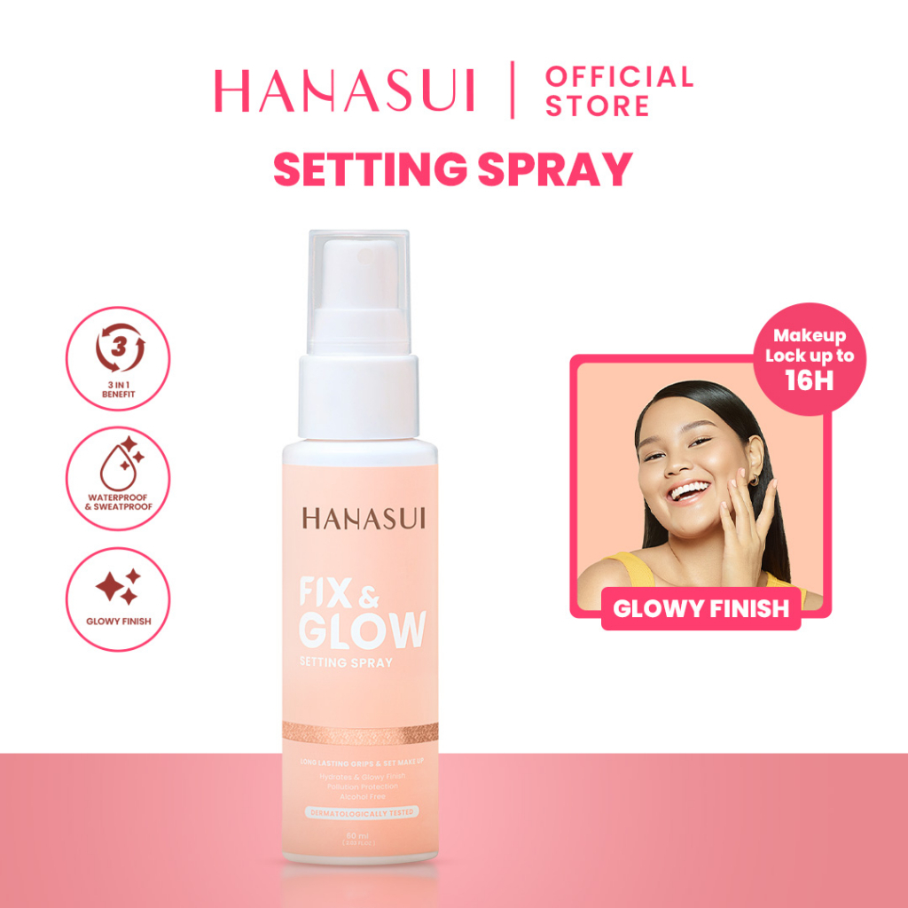 Jual Hanasui Fix & Glow Setting Spray | Shopee Indonesia