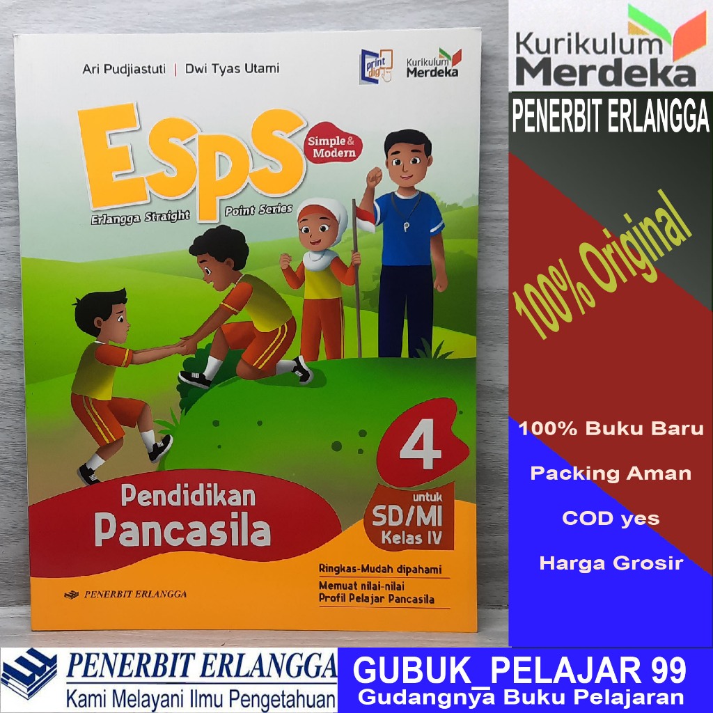 Jual ESPS Pendidikan Pancasila Kelas 4 SD/MI Erlangga Kurikulum Merdeka CP TErbaru Revisi 2025 ...