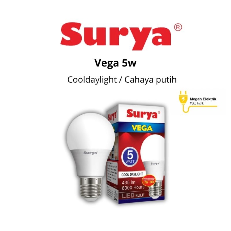 Jual LAMPU LED SURYA VEGA / SURYA CAPTIVA 5W - 18W PUTIH (GROSIR) MURAH BERKUALITAKS RESMI ASLI ...