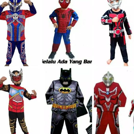 Jual V44859 Baju Kostum anak topeng batman tranformers bima x ultraman ...