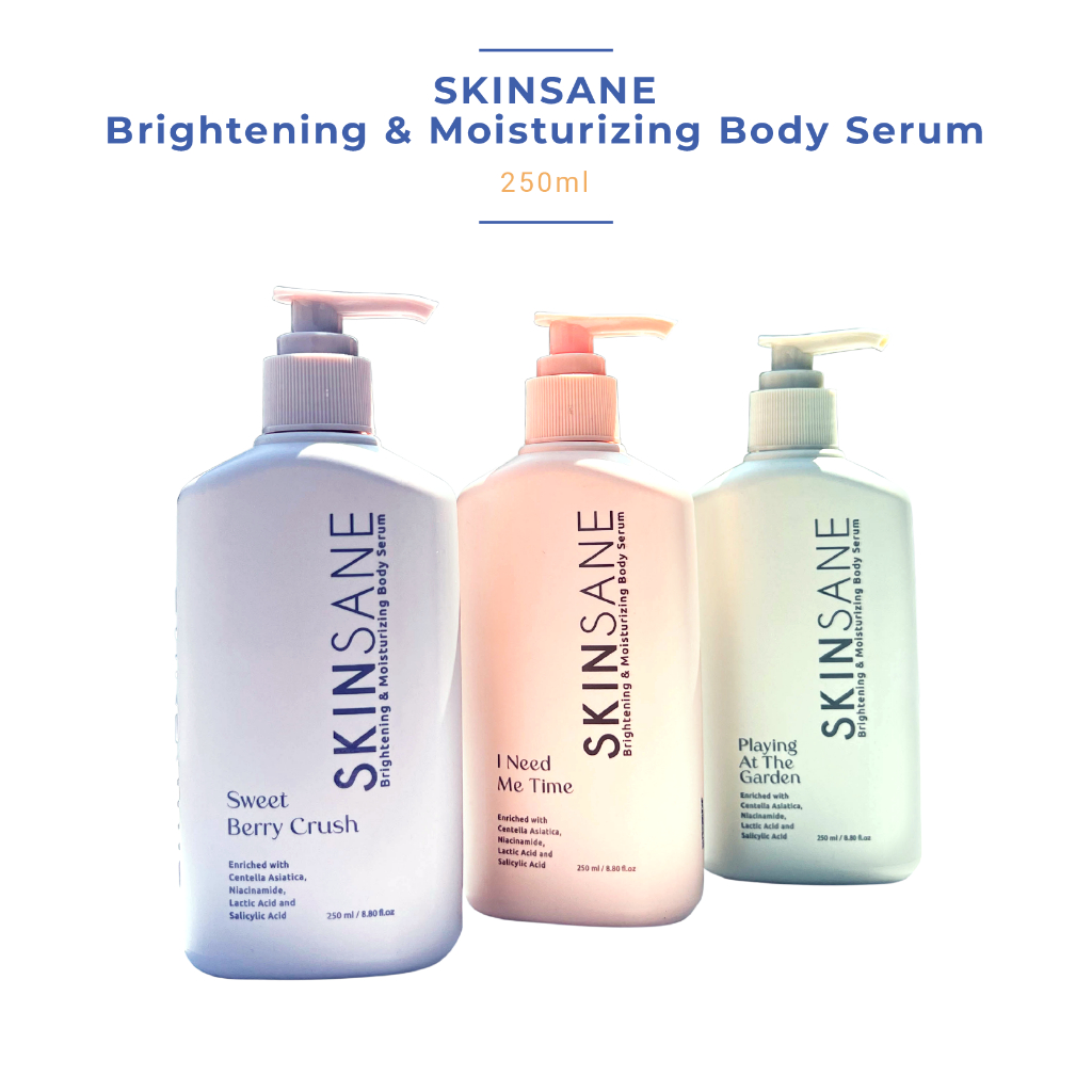Jual SKINSANE Body Serum Brightening Dan Moisturizer 250ml Dengan 3 ...
