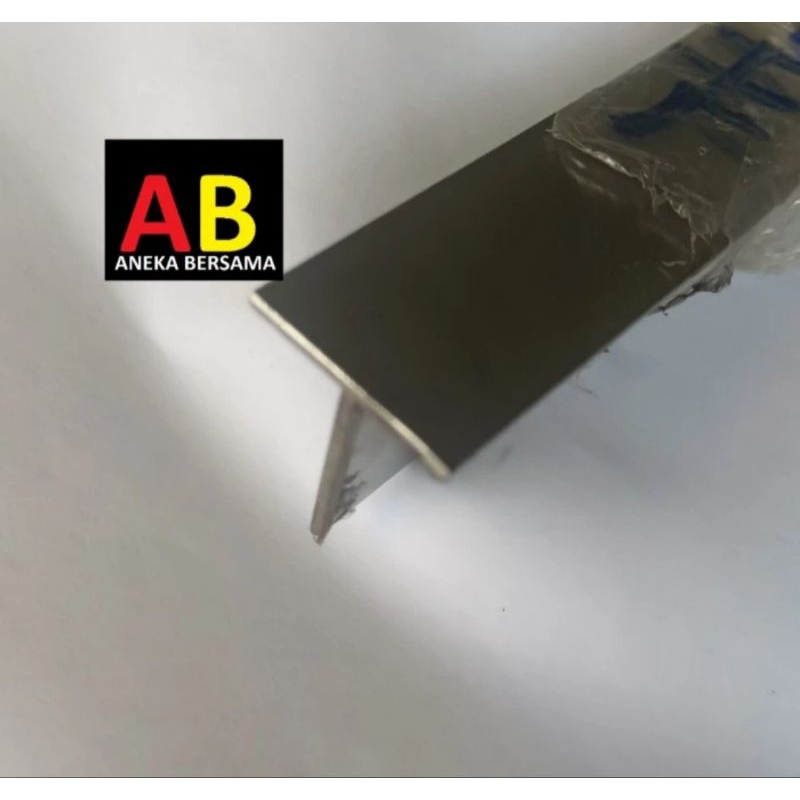 Jual Lis T Stainless Steel Hairline Lebar 2cm x 2cm Panjang 122cm ...