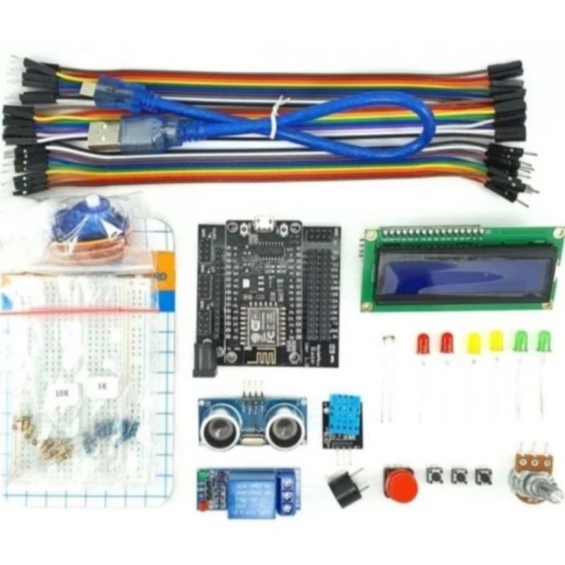 Jual starter kit iot nodemcu wifi esp8266 untuk pemula paket 2 | Shopee Indonesia