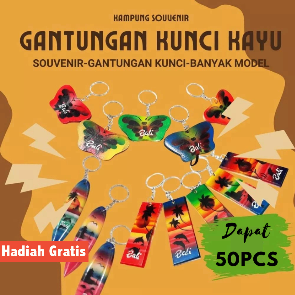 Jual Gantungan Kunci Bali Dapat 50pcs Cocok Untuk Souvenir Pernikahan ...