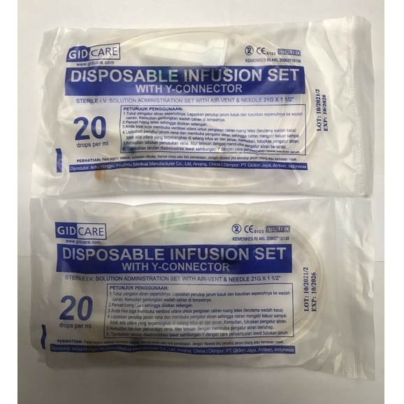 Jual Infus Set Dewasa / Infusion Set Adult / Selang Infus Y type(ECER ...